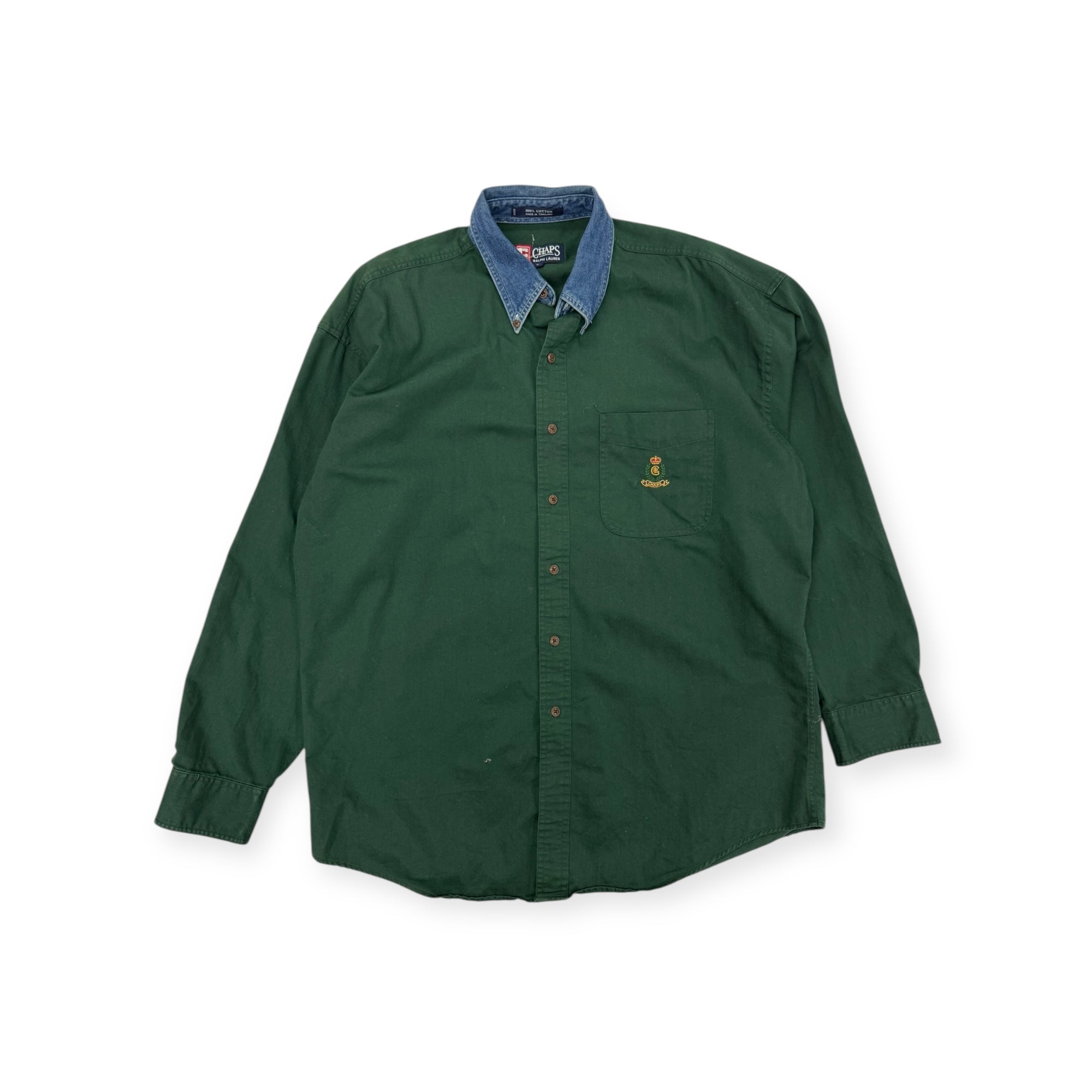 Vintage Chaps RL Chest Crest Button Up Size Large – clothingbakery.com